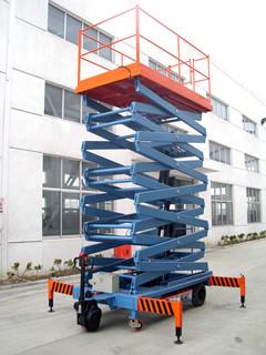 China Electrical Hydraulic Mobile Scissor Lift for Work Shop , Theatre , Hospital for sale