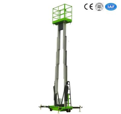 China 10 Meters Height Aerial Work Platform Double Mast Hydraulic Vertical Lift Table for sale