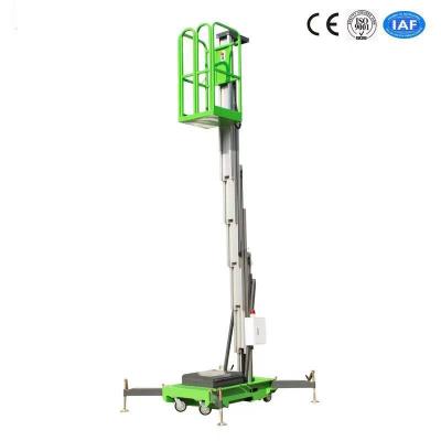 China 6 Meters Height Aluminum Aerial Work Platform Single Mast 130Kg Loading Capacity for sale