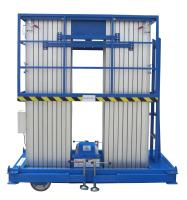 China Insulative 12 Meters Lifting Height Quadruple Mast Aerial Work Platform 300Kg Load for sale