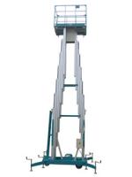 China 12M Platform Height Triple Mast Aluminum Aerial Work Platform with 300KG Loading Capacity for sale