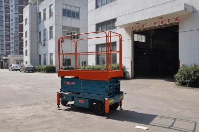 China Pulling Device 1000Kg Aerial Mobile Scissor Lift ​ , 6M Lifting Height for sale