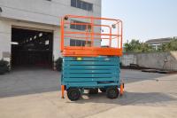 China 11 Meters Self-Propelled Mobile Scissor Lift , Mobile Manlift with Manganese Steel Lifting Arm for sale