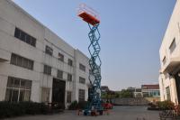 China 11m Manual Pushing Mobile Scissor Lift  Loading 450kg for sale