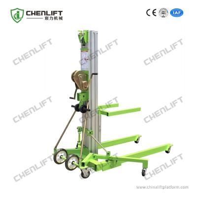 China Portable Manual Material Lift with Swivel Locks Manually operated for sale