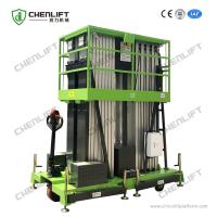 China Manual Pushing Aerial Work Platform Verticalt  Lift Triple Mast 250Kg Loading Capacity for sale