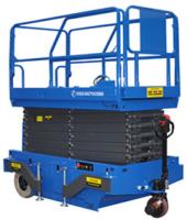 China 6m Height Mobile Scissor Lift with Motorized Device of Loading Capacity 300kg for sale