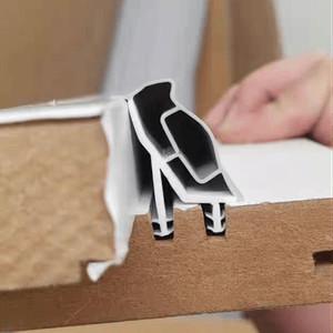 China Aluminum Rubber Sound Insulation Wooden Door Magnetic Suction Sealing Strip Silent Magnetic Suction Wooden Door Seal for sale