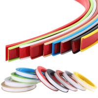 China Self-Adhesive PVC U Channel Edge Banding Strip Sealing Tape Edge Protector for Furniture Cabinet Desk for sale