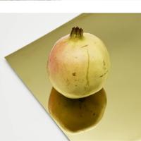China 6K Golden Stainless Steel Sheet 0.1mm - 300mm Rose Gold SS Sheet for sale