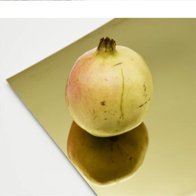China 6K Golden Stainless Steel Sheet 0.1mm - 300mm Rose Gold SS Sheet for sale