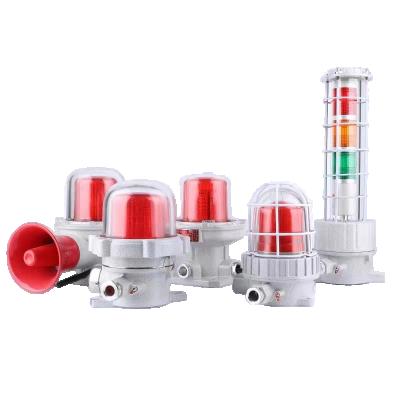 China ATEX Certified Explosion Proof LED Alarm Light AC220V DC24V IP66 Industrial Safety Signal for sale