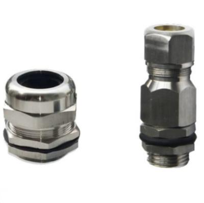 China IP68 Waterproof Brass Ex Proof Cable Gland Nickel Plated Metal Flameproof M20 to M75 for sale