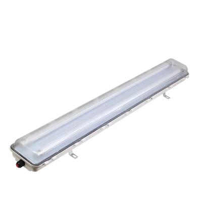 China Explosion Proof LED Double Tube T8 Light 2x18W 2x36W Industrial Fluorescent Lamp IP66 for sale