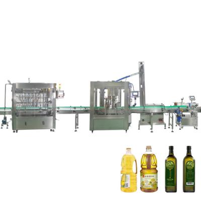 China Full Automatic Capper Labeler Sunflower Oil Filling Machine with After-Sales Service for sale