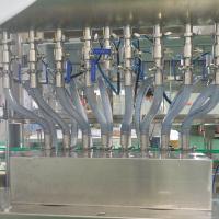 China Air pressure 0.6-0.8Mpa Cooking Oil Filling and Labeling Machine with 3 Capping Heads for sale