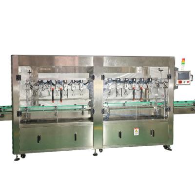 China Automatic Filling Screw Capping Double Side Labeling Production Line for Shower Gel for sale