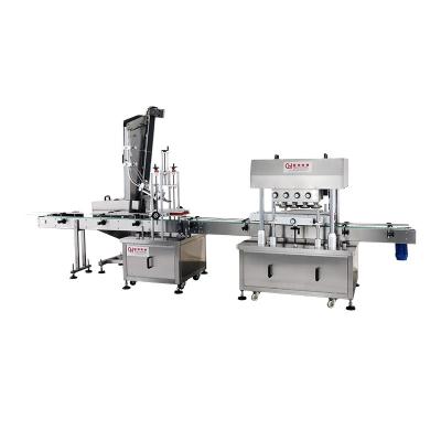 China PLC Core Components 2.5KW Simple Automatic Linear Capping Machine for Your Benefit for sale
