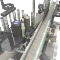 China Vertical Positioning Sticker Labeling Machine for Round Liquor/Beer/Wine Bottles for sale