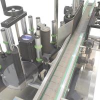 China 2100*1200*1450mm Vial Bottle Vertical Label Sticker Machine for Plastic Round Bottles for sale