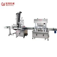 China 8 Pairs Wheel Rotation Linear Capping Machine for Commodity Bottles 30-120mm Diameter for sale