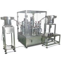China Chuck Type Reagent Tube Liquid Filling Capping Labeling Machine with 800 KG Capacity for sale