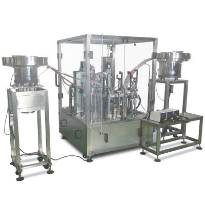 China Chuck Type Reagent Tube Liquid Filling Capping Labeling Machine with 800 KG Capacity for sale