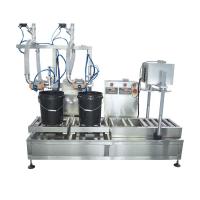 China 2 Heads Semi Automatic Weighing Filling Machine for Liquid/Oil/Lubricant/Chemical 5-50L for sale