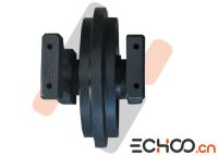 China Doulble Conical Sealing Undercarriage Idler For Komatsu PC27MR2 Mini Digger for sale