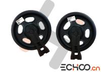 China Black Yanmar VIO55 Mini Excavator Front Idler With Lifelong Lubrication Customized Size for sale
