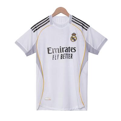 China Real Madrid 2025-2026 Home Jersey - Moisture-Wicking Performance Football Shirt with Multiple Size Options for sale