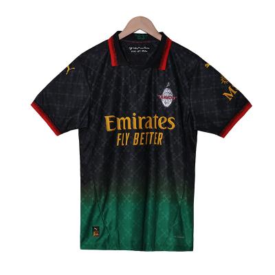 China AC Milan 2025-2026 Player Version Fourth Away Jersey - Gradient Black Design with Professional Fit & Performance Fabric for sale