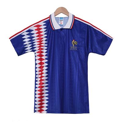China France 1994 Retro Home Football Jersey - Classic Blue & White Design with Breathable Fabric for Collectors & Fans for sale