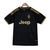 China Juventus 2015-2016 Retro Second Away Jersey - Black & Pink Stripes Authentic Football Kit for sale