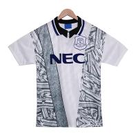 China Everton 1994 Retro Away Football Jersey - Classic Blue & White Pinstripe Design with Crew Neck Collar for sale