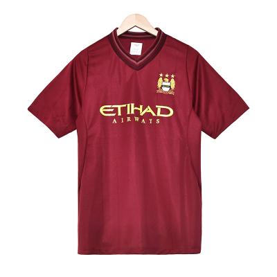 China Manchester City 2012 Retro Away Football Jersey - Maroon/Black Design with Multiple Sizes for Ultimate Fan Collection for sale