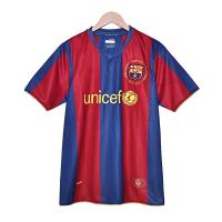China Barcelona 2007 Home Retro Football Jersey - Classic Red & Blue Stripes, Authentic Club Crest, Premium Fabric for sale