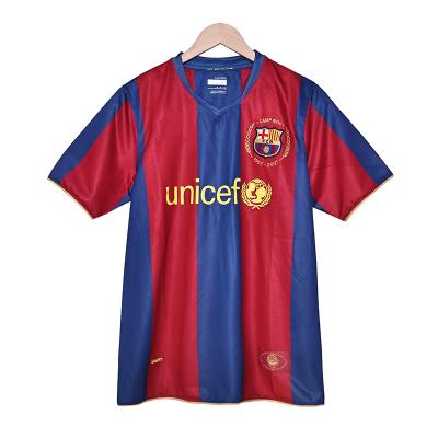 China Barcelona 2007 Home Retro Football Jersey - Classic Red & Blue Stripes, Authentic Club Crest, Premium Fabric for sale