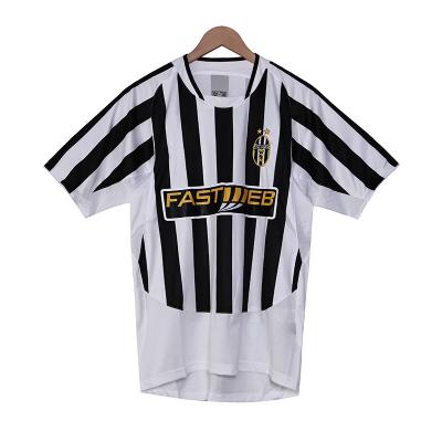 China Juventus 2003 Home Retro Football Jersey - Del Piero Era Black & White Stripes in S-XXL Sizes for sale