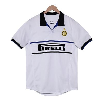 China Inter Milan 1998 Retro Away Football Jersey Collector's Edition Replica - Authentic White Kit for sale