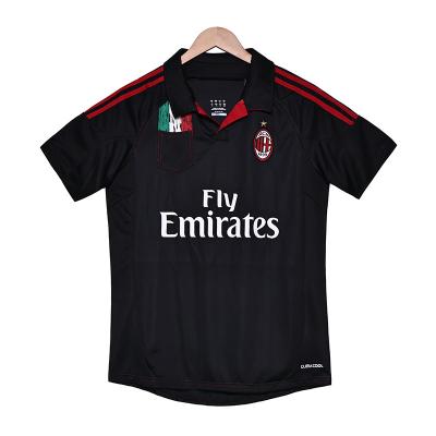 China AC Milan 2012 Retro Second Away Fan Edition Jersey - Black & Gold Football Shirt in S-XXL Sizes for sale
