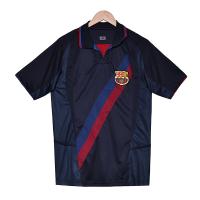 China Barcelona 2002 Retro Away Jersey - Classic Orange & Black Fan Edition Football Shirt with Authentic 2002 Design for sale