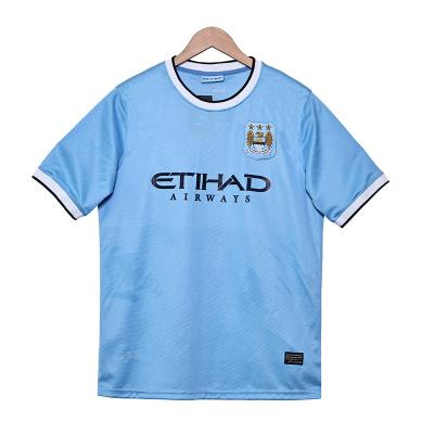 China Manchester City 2013 Retro Home Fan Edition Jersey Sky Blue Premier League Tribute for sale