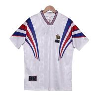 China France 1996 Retro Away Football Jersey - Authentic European Cup Fan Edition with Crew Neck & Embroidered Crest for sale