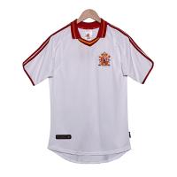 China Spain 2000 Retro Away Football Jersey - Authentic White Replica with Vintage Crest and Breathable Fabric for sale