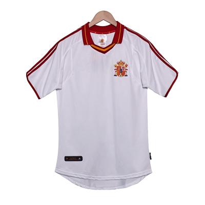 China Spain 2000 Retro Away Football Jersey - Authentic White Replica with Vintage Crest and Breathable Fabric for sale
