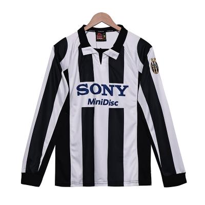 China Juventus 1997 Retro Long Sleeve Home Fan Edition Football Jersey 100% Polyester for sale
