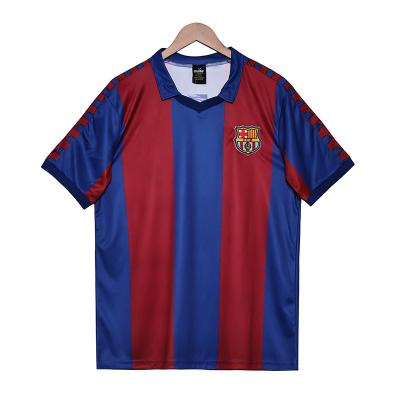China Barcelona Retro Jersey 1980-1982 Home Edition Fan Commemorative Football Shirt for sale