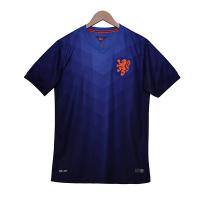 China Netherlands 2014 Away Retro Jersey Classic Reproduction Fan Version Blue Black Gradient for sale