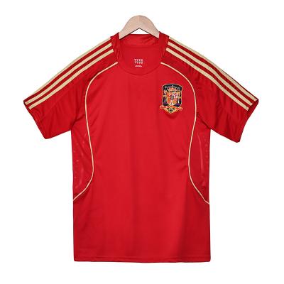 China Custom 2008 Spain European Cup Champion Home Jersey Fan Version Breathable Fabric for sale